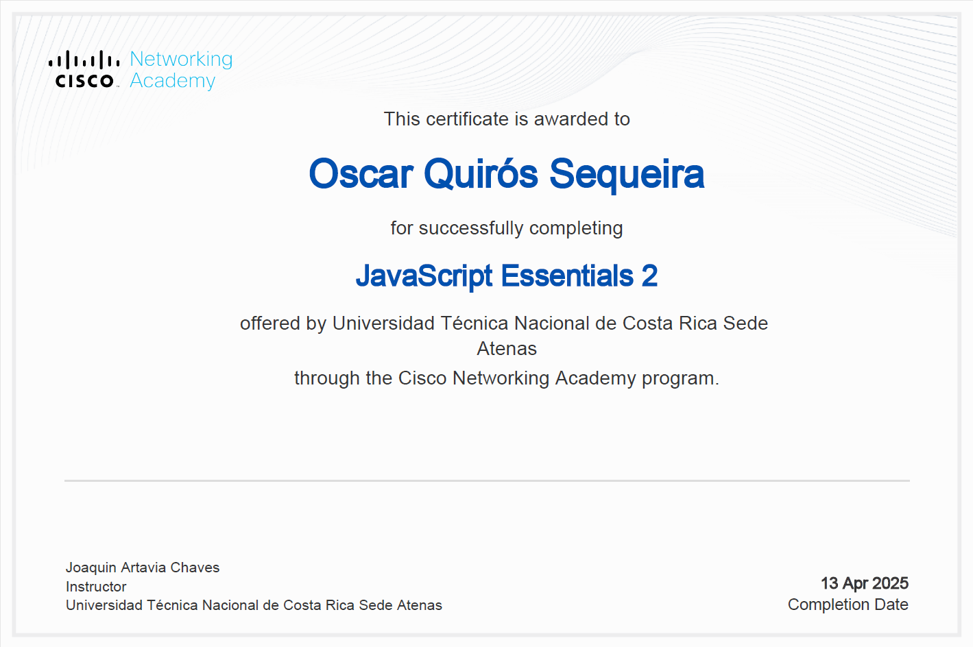 Oscar Quirós Sequeira